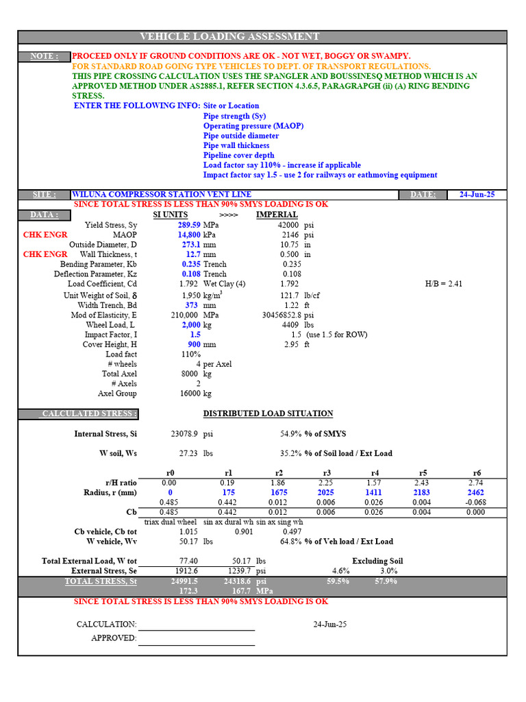 Vehicle Loading Calculation | PDF | Pascal (Unit) | Strength Of Materials