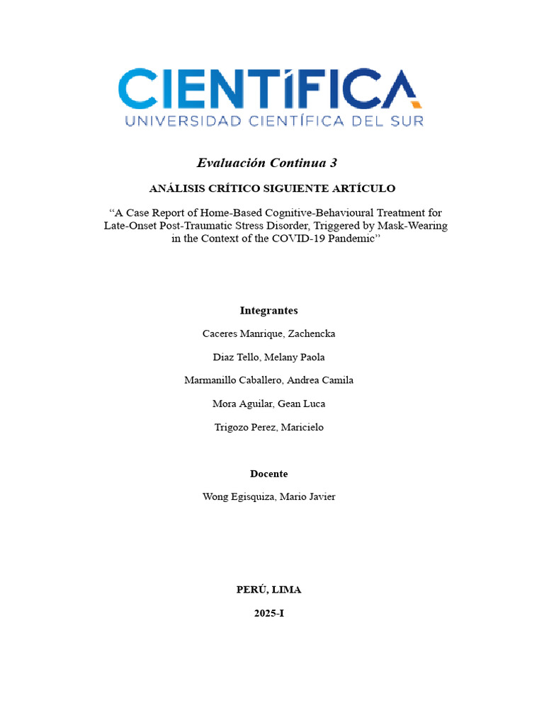 Ec3 Cognitivo | PDF | Terapia racional de comportamiento emotivo | Terapia cognitiva