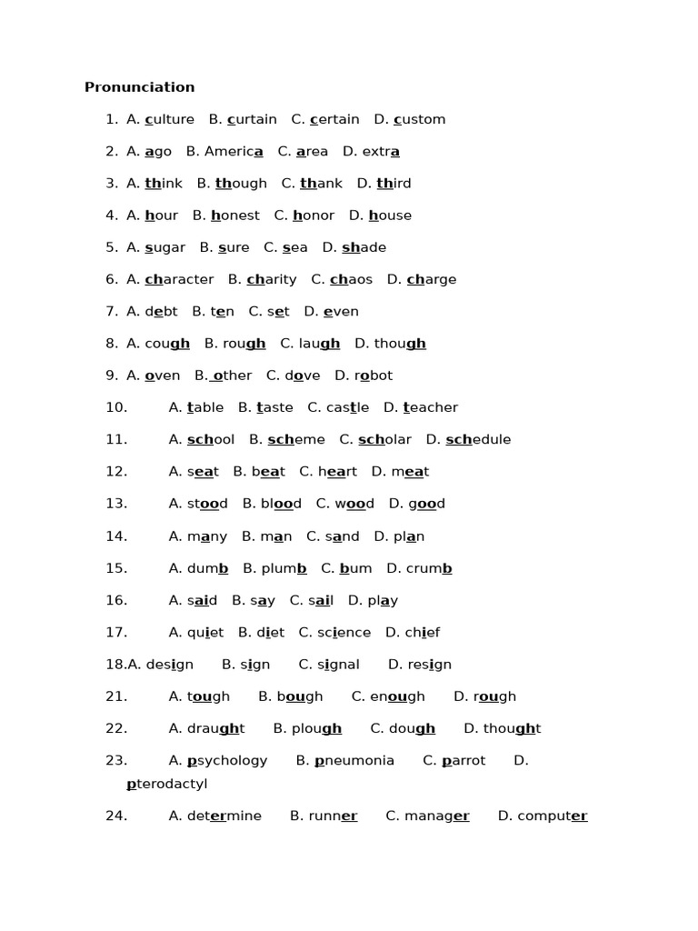Pronunciation | PDF