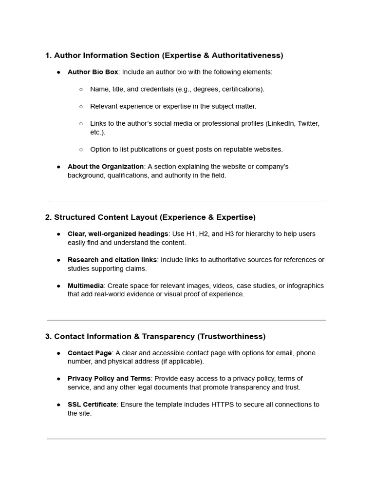 EEAT - QUALITY RATERS To Be Built Into Template | PDF | Icon (Computing) | Computing