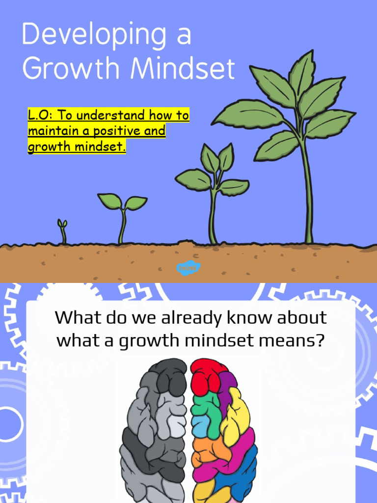 Lesson 4 Growth Mindset | PDF | Mindset | Cognition