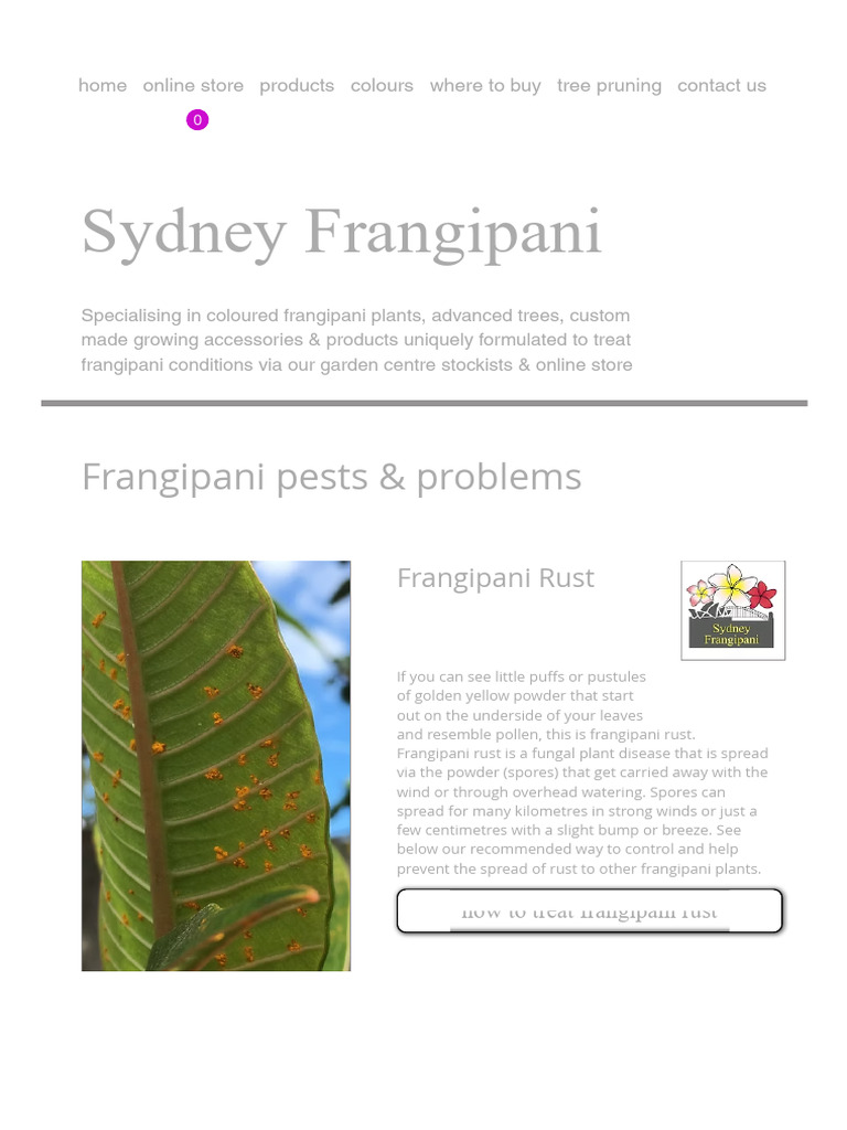 Frangipani Disease and Pest Solutions | PDF | Trees | Pest (Organism)