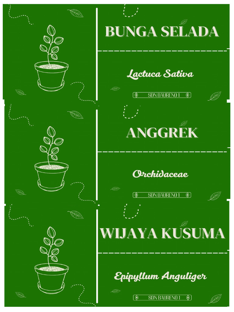 Daftar Nama Bunga | PDF