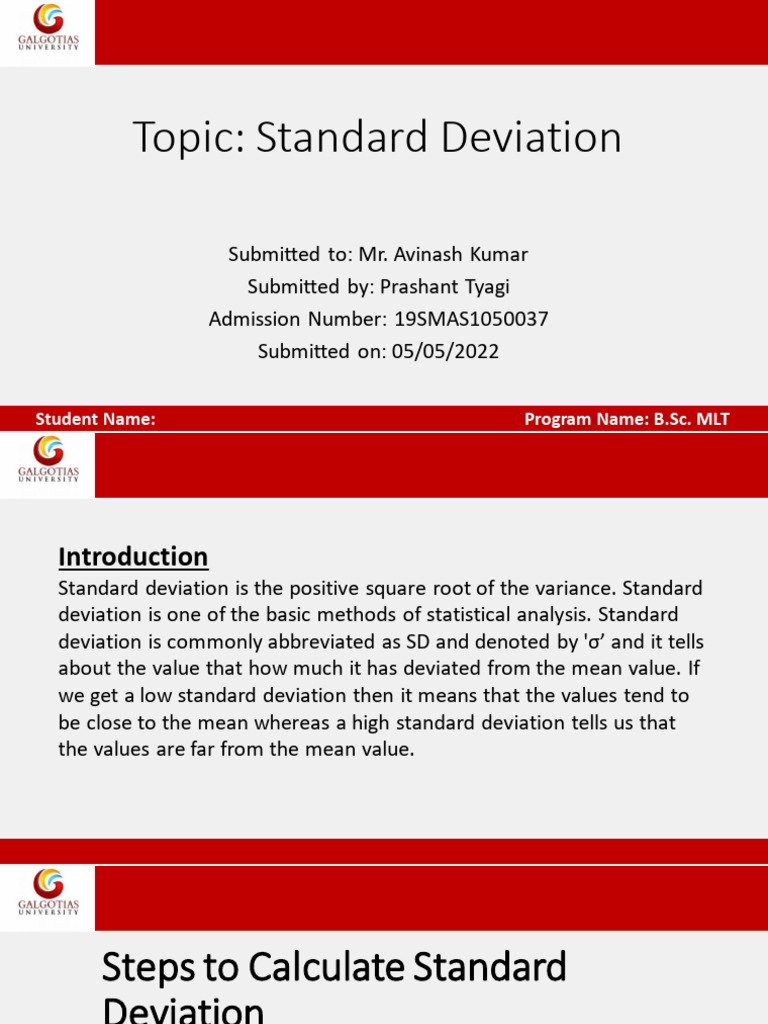Understanding Variance and Standard Deviation | PDF | Standard ...