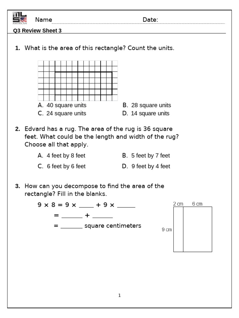 Quarter 3 Review Sheet 3 | PDF
