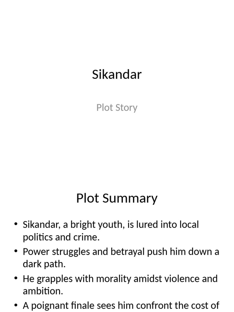 Sikandar Plot | PDF