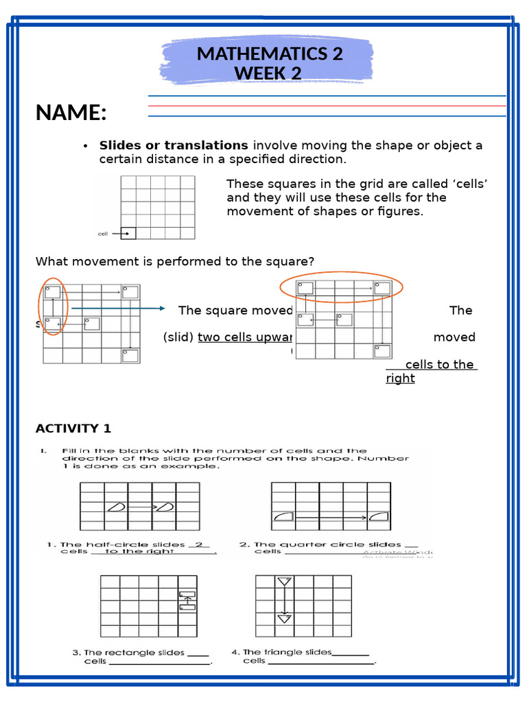 Activity Sheet-MATH W2 | PDF