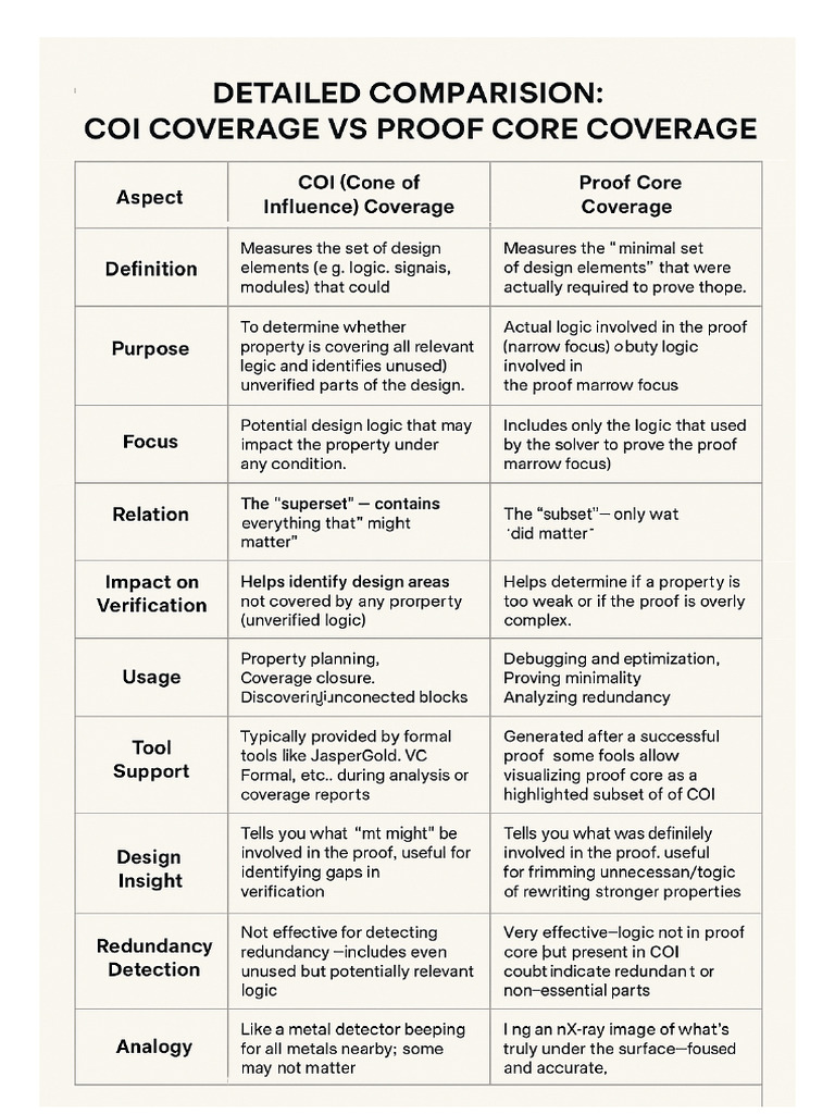 COI Vs ProofCore Comparison | PDF