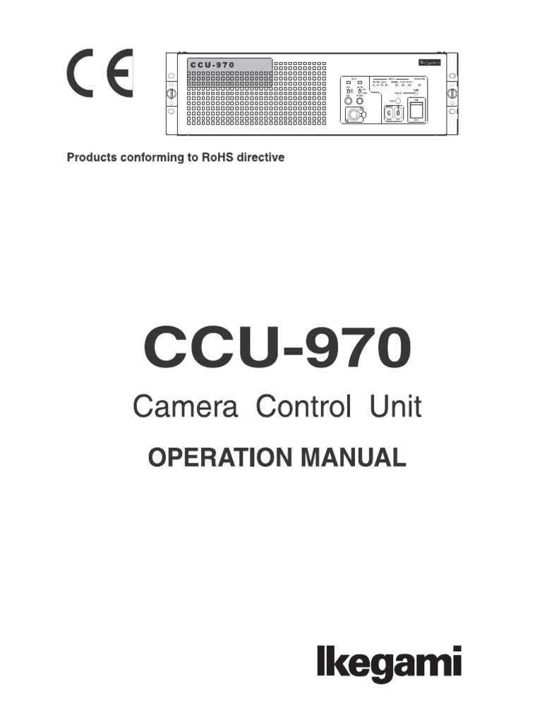 CCU 970 Manual | PDF
