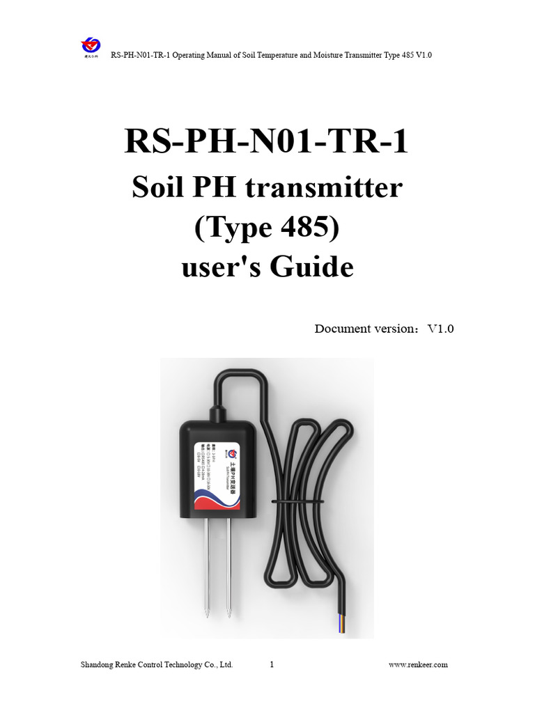 Soil PH Transmitter Model 485 Operating Instructions | PDF | Byte | Bit