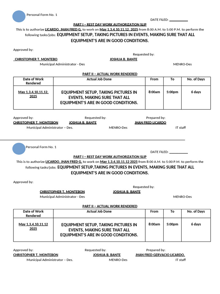OT SLIP may 1-15,2025 | PDF