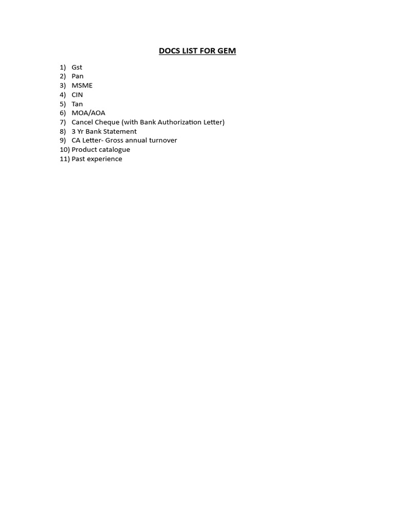 List For Tenders | PDF