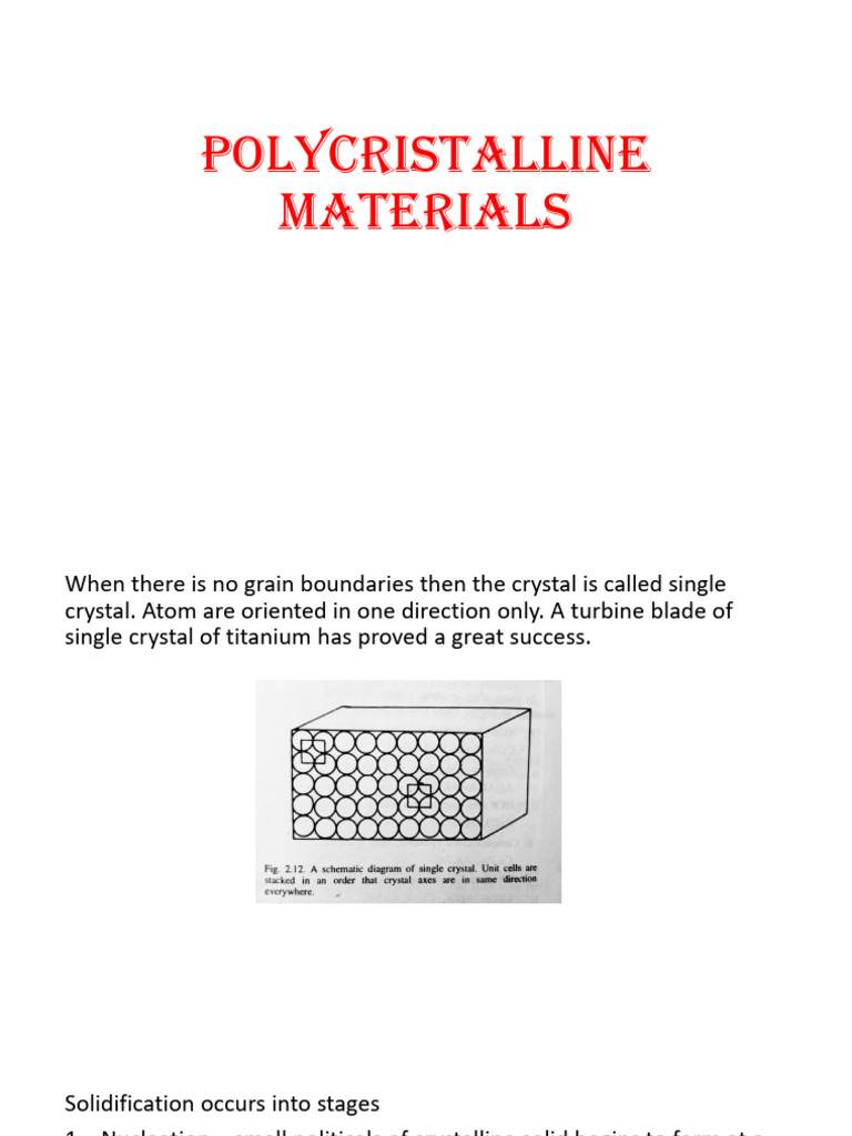 Polycristalline Material | PDF | Crystallite | Crystal