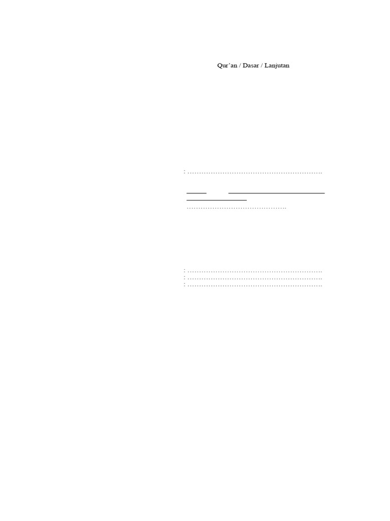 Format Profil Lembaga LPQ | PDF