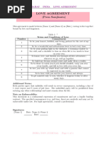 Love Agreement for Couples | PDF