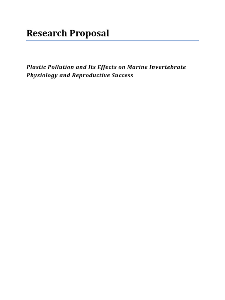 Effects of Microplastics on Marine Invertebrates | PDF | Ovary | Water ...
