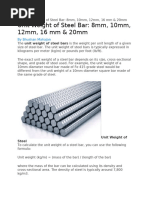 Standard Weights of TOR Steel Bars | PDF | Home & Garden | Science ...