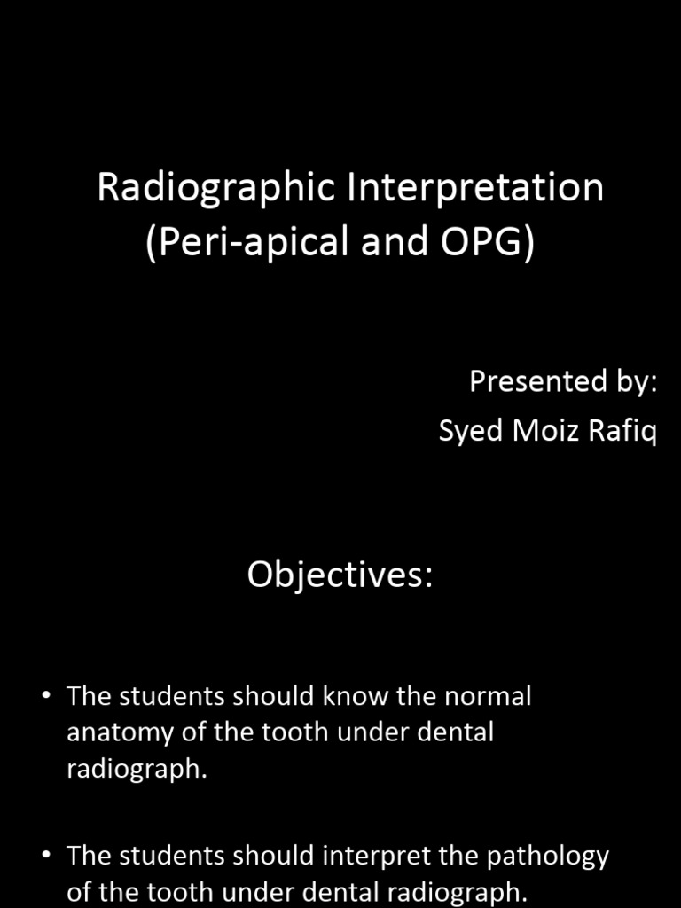 Radiographicinterpretation 140817142047 Phpapp01 | PDF | Human Tooth ...