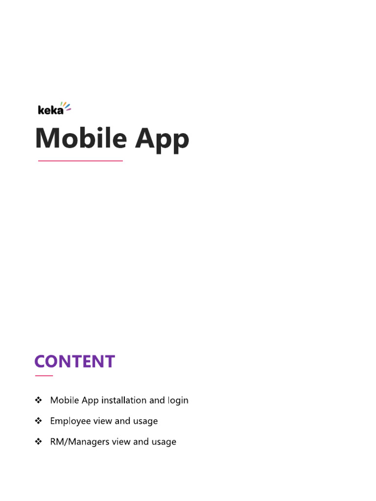 Keka Mobile APP | PDF