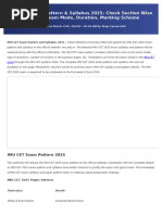 IMU CET 2026 Syllabus Overview | PDF