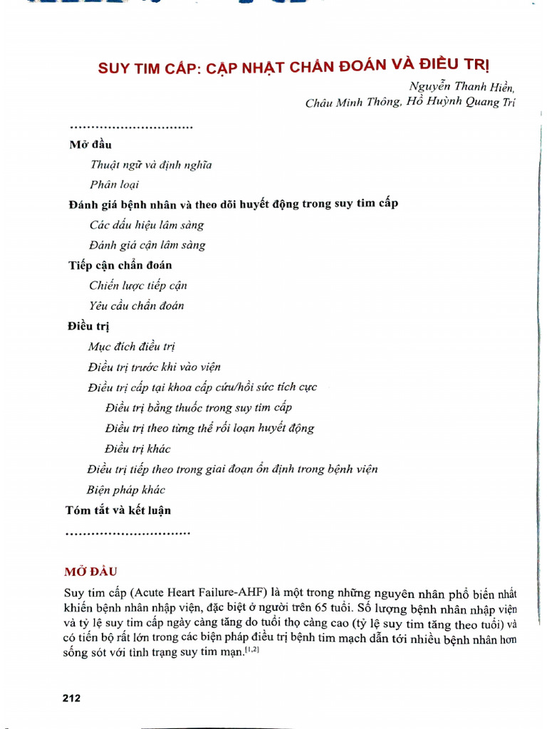 Suy Tim Cấp | PDF