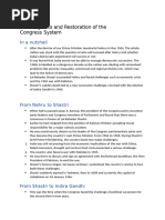 Chapter 5 - Challenges To and Restoration of The Congress System Notes ...