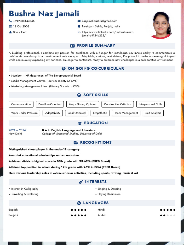 Bushra Naz Jamali - Resume 04-1 - Compressed | PDF | Business | Cognition