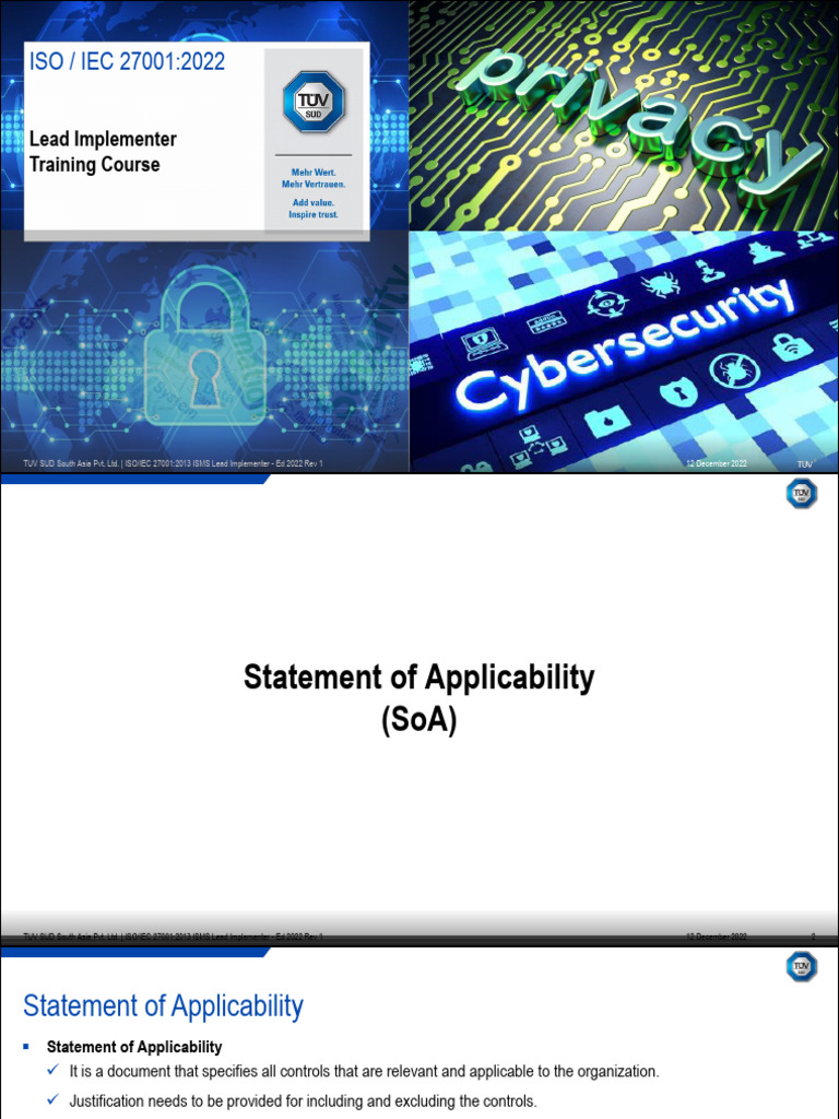 Ecpd - PPT 07 - Iso 27001 - 2022 Isms Li 5d Session 7 | PDF | Business