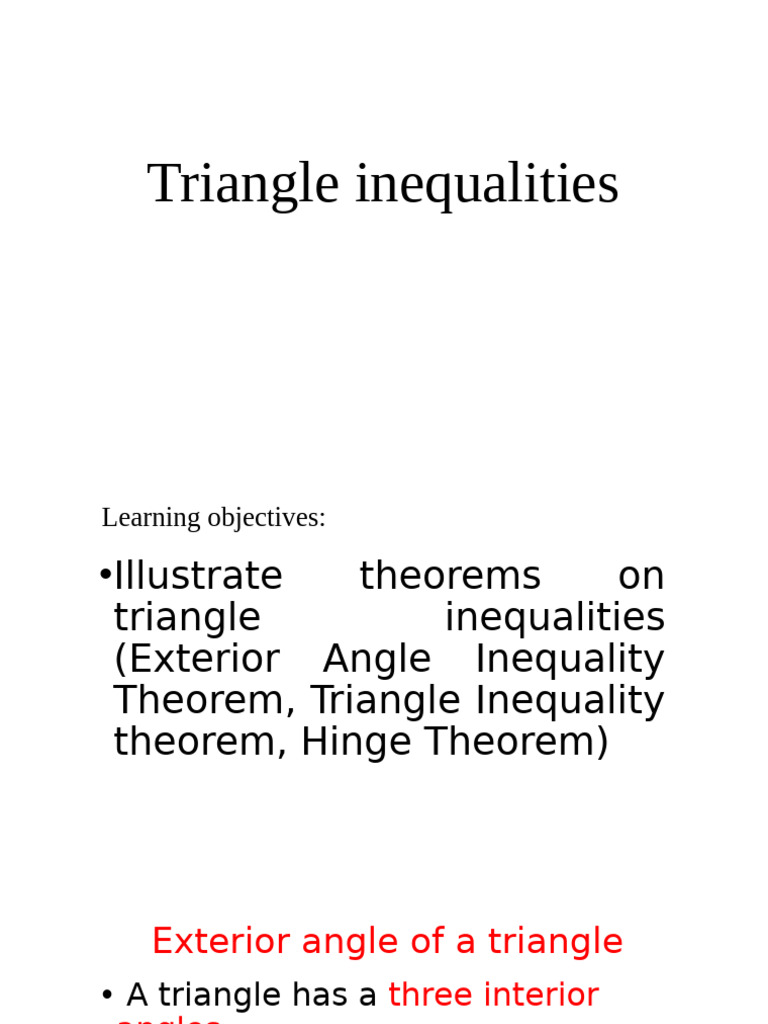 Angle Side Relationship Theorem | PDF | Triangle | Elementary Mathematics