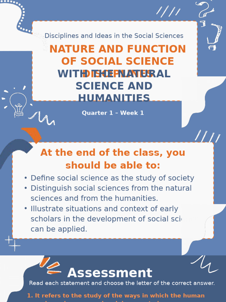 DISS Q1 Week 1 - Defining Social Sciences As The Study of Society | PDF | Social Sciences | Science