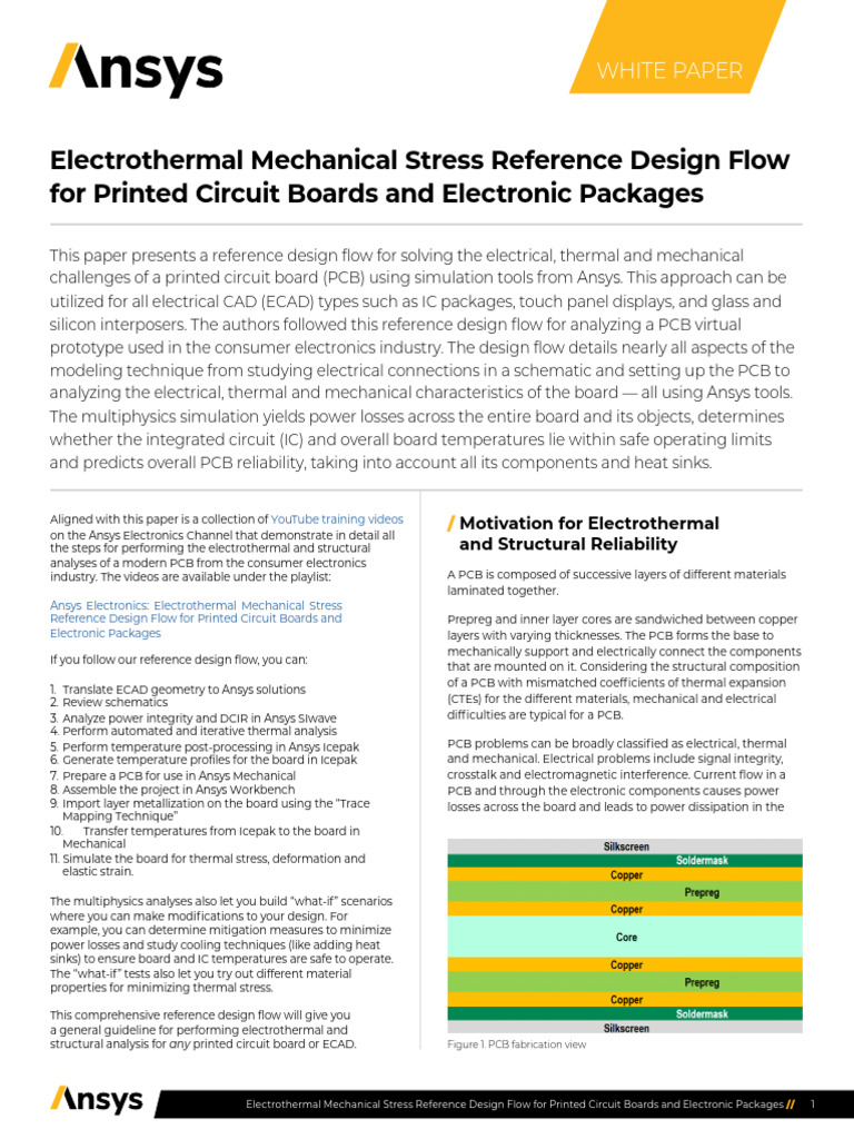Echanical Stress Reference Design Flow PCB Elec Packages | PDF ...