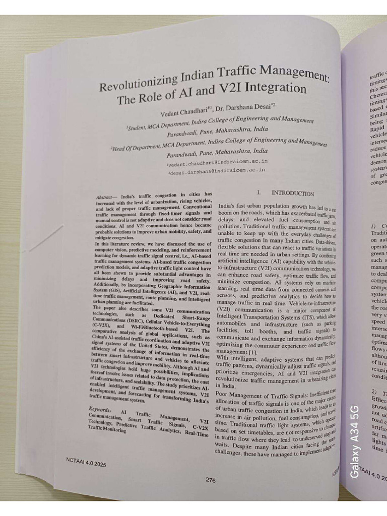 Revolutionizing Indian Traffic Management the Role of AI and V2I ...