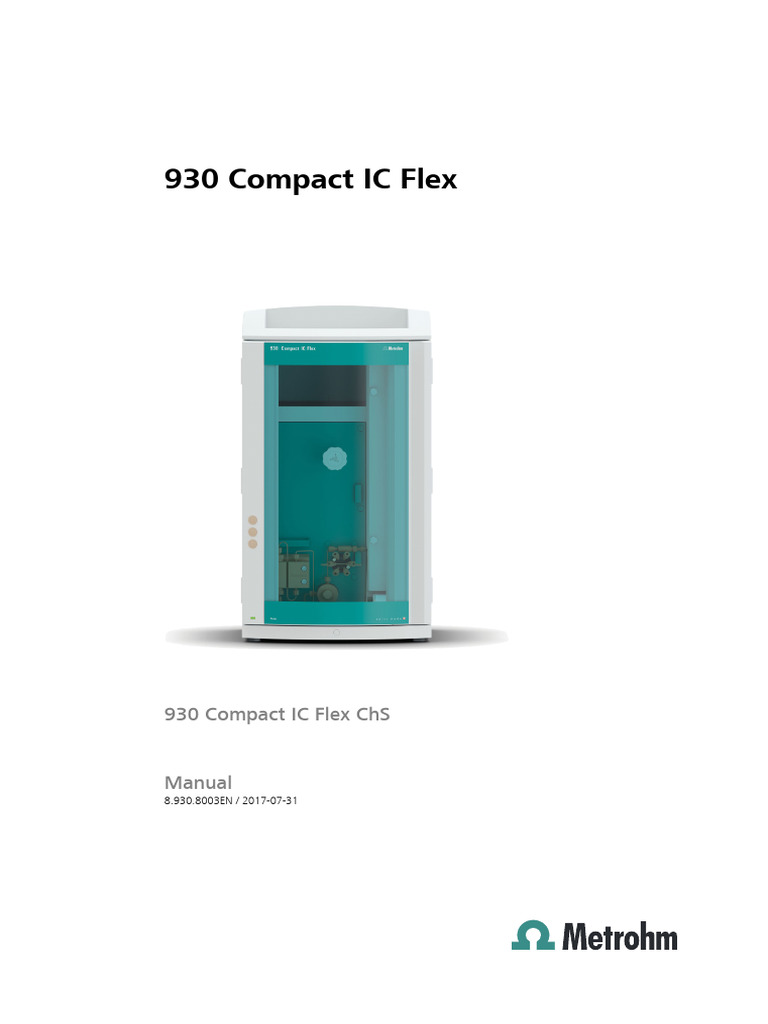 930 Compact IC Flex Manual Guide | PDF | Pump | Waste Management