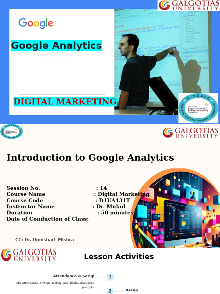 Lecture 14 Introduction To Google Analytics Features and Benefits | PDF | Analytics | Digital ...