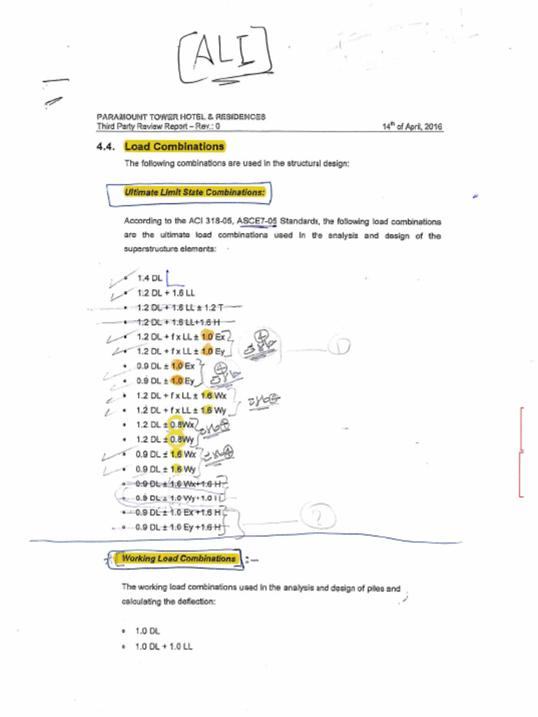 Load Combinations | PDF