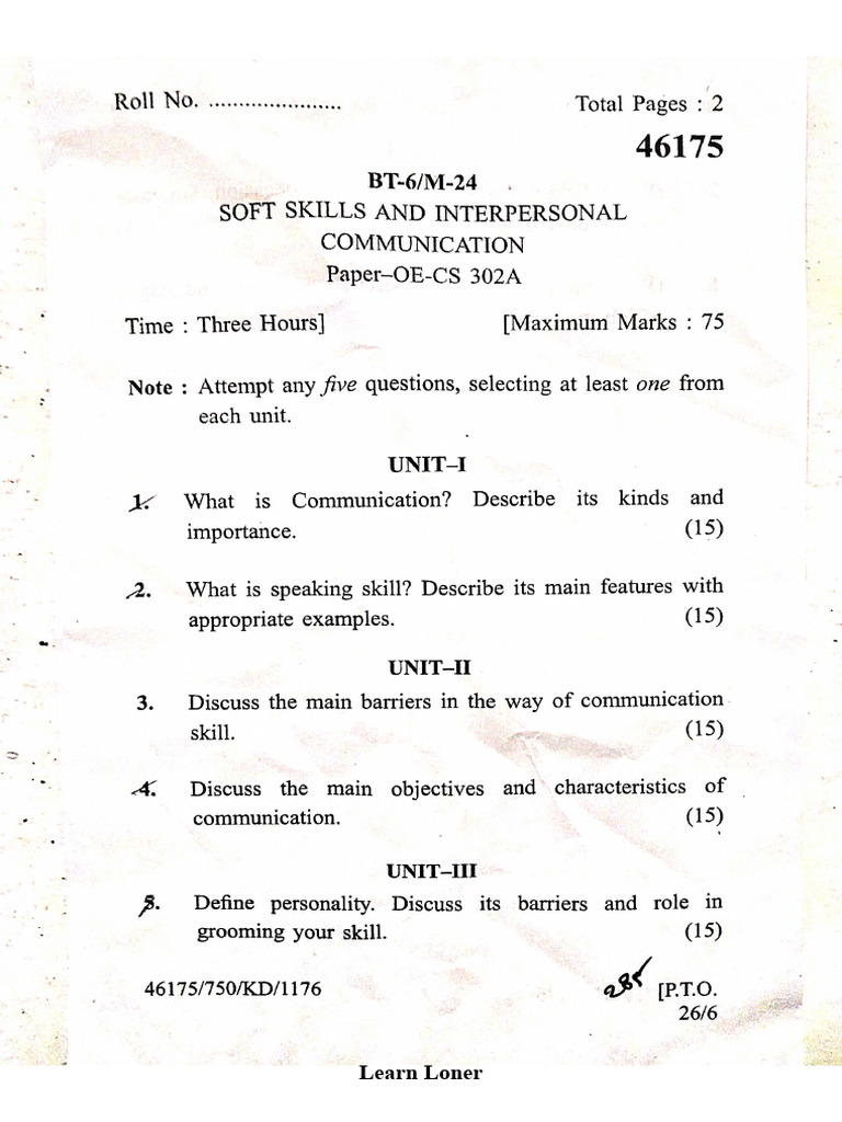 Ssic 2024 Kuk Btech Cse | PDF