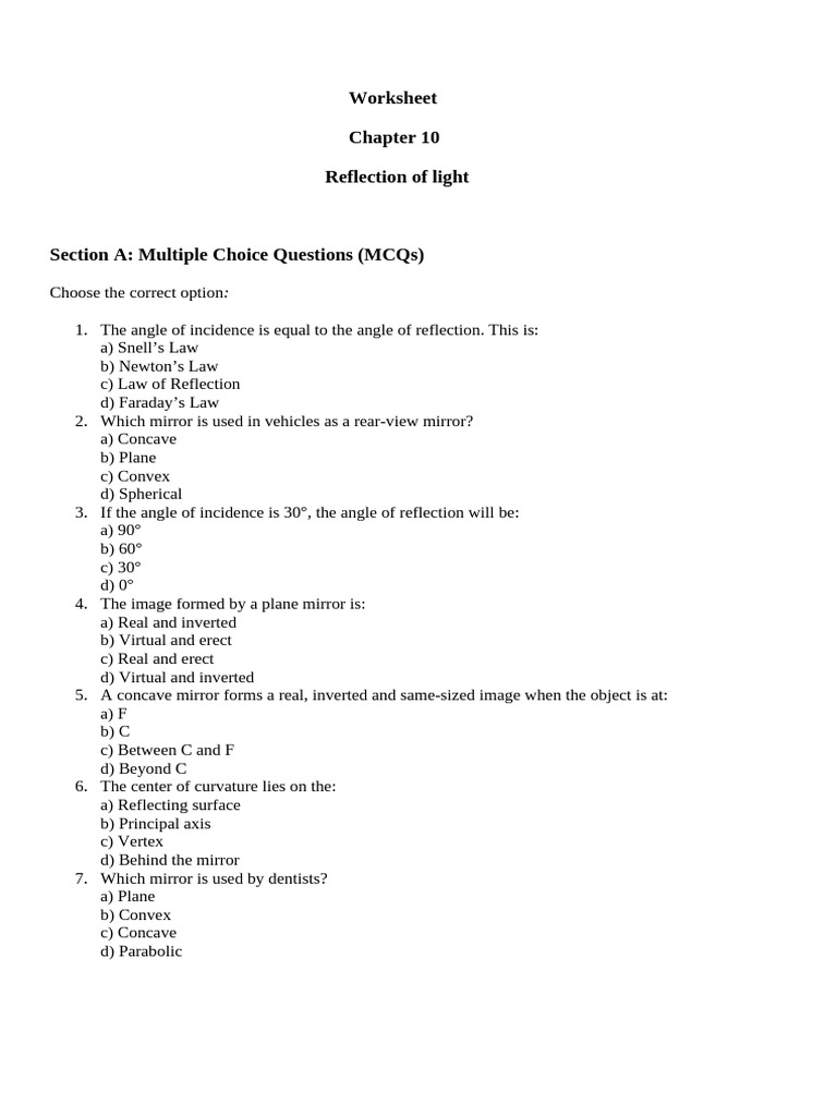 10 Worksheet | PDF