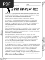 The History of Jazz Music | PDF | Jazz | English Language Music