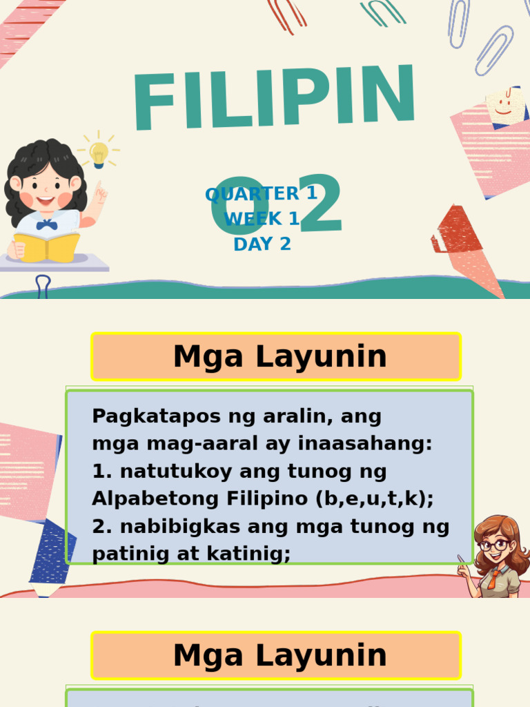 Filipino 2 Quarter 1 - Week 1-Day 2 | PDF