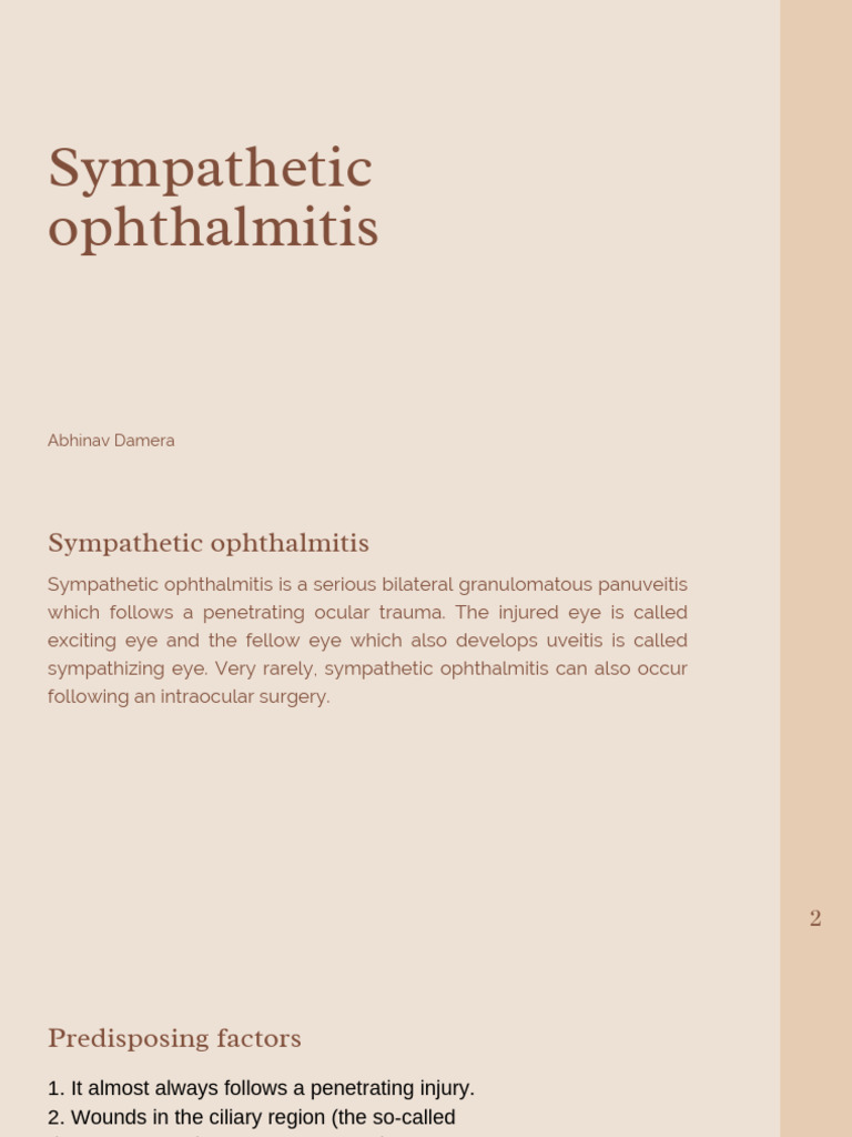 Sympathetic Ophthalmitis and Blow Out Fracture of Orbit | PDF | Eye ...