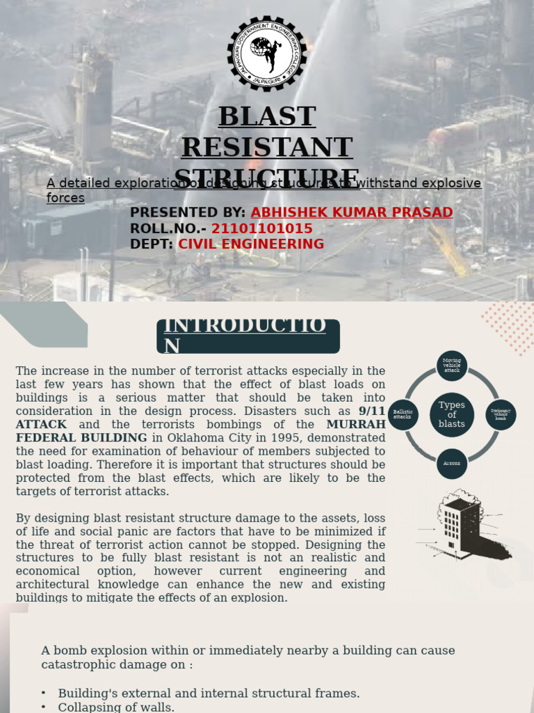 Blast Resistant Design PPT (Overview) | PDF | Explosion | Ductility