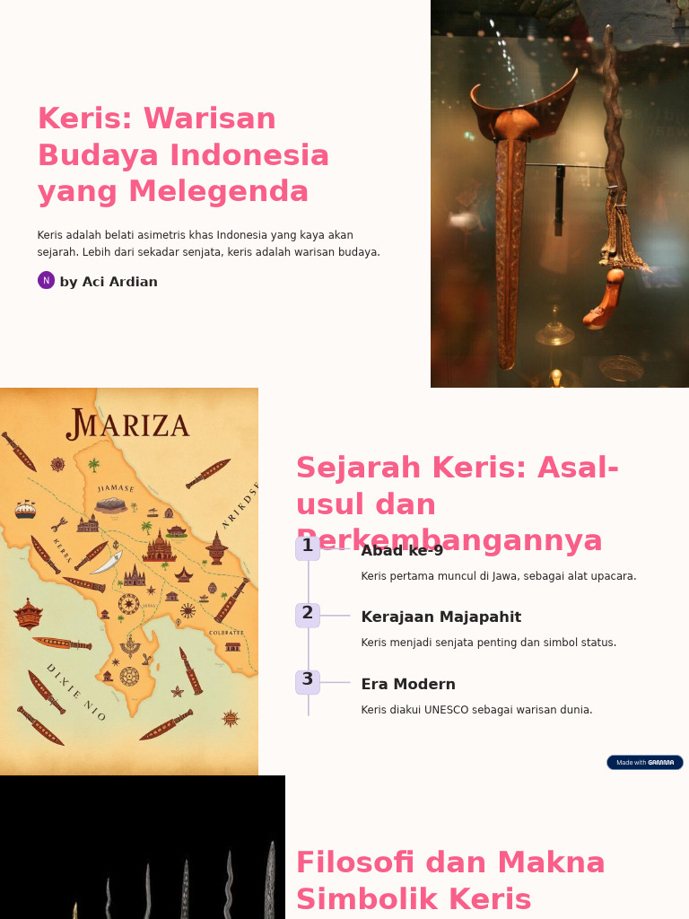 Keris Warisan Budaya Indonesia Yang Melegenda | PDF