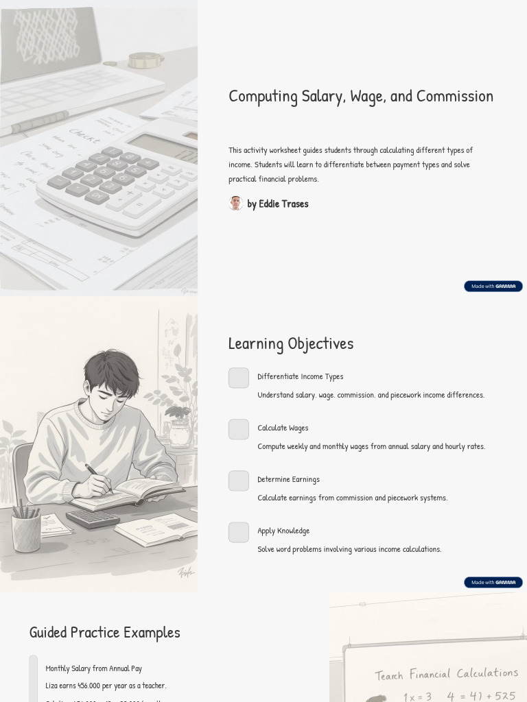 Computing Salary Wage and Commission | PDF | Salary | Piece Work