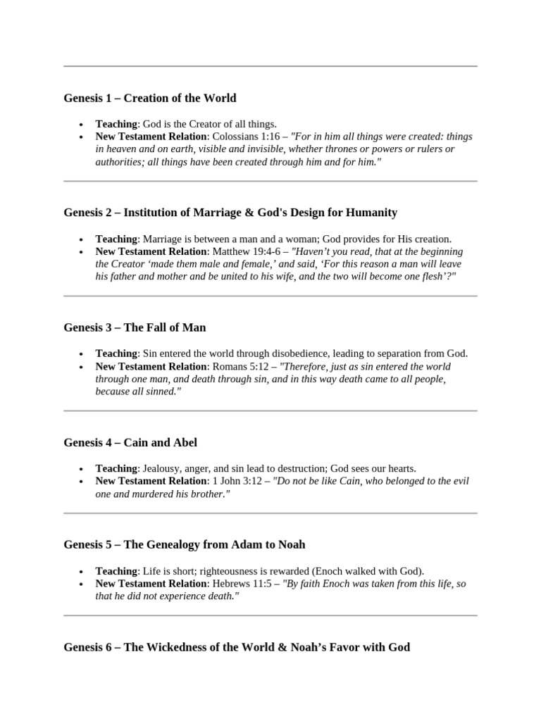 The Book of Genesis Sunday School 2025 | PDF | Book Of Genesis | Abraham