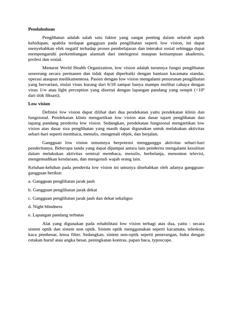 Alat Bantu untuk Low Vision | PDF