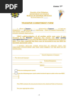 Transfer Commitment Form | PDF