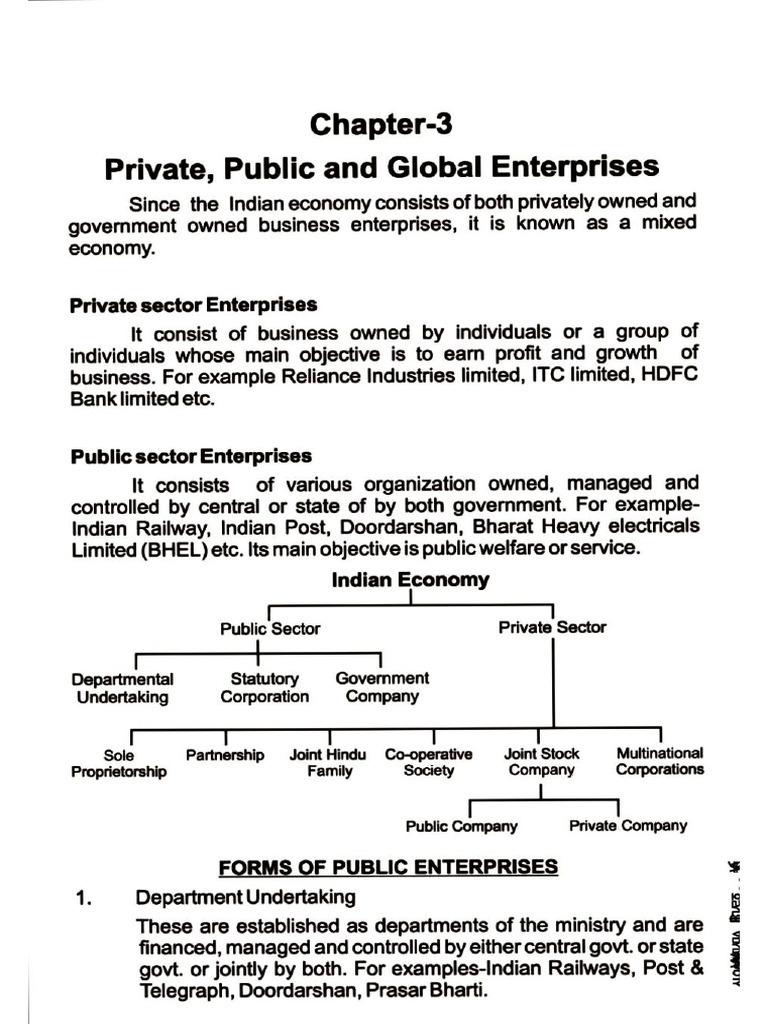 Public and Private Sector Enterprises B.STCL 11 | PDF