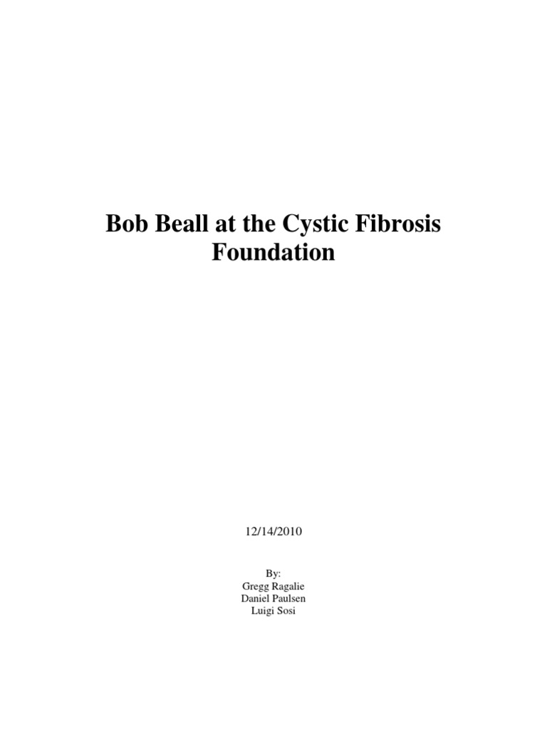Bob Beall at The Cystic Fibrosis Foundation: By: Gregg Ragalie Daniel ...