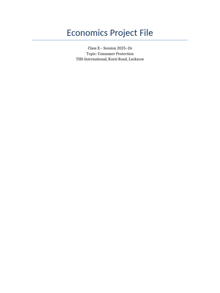 Consumer Protection Project | PDF | Consumer Protection