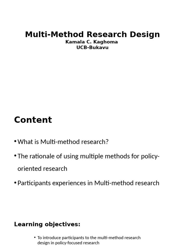 Mixed Methods Research Design. | PDF | Quantitative Research | Causality